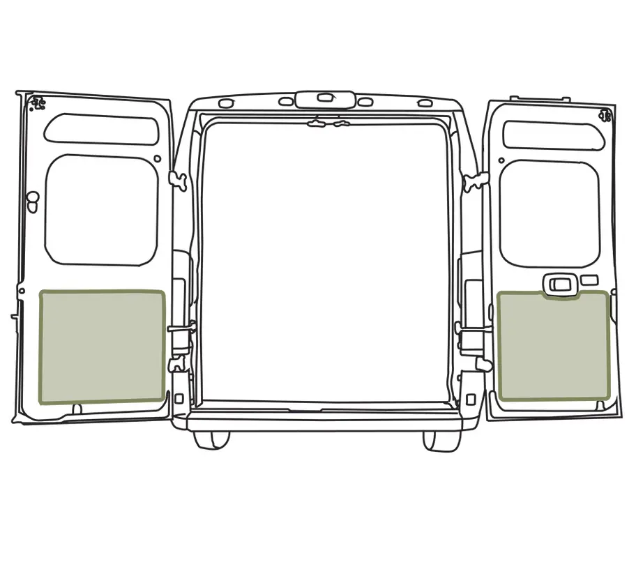 VANESSENTIAL, REAR DOOR STORAGE - DM Vans